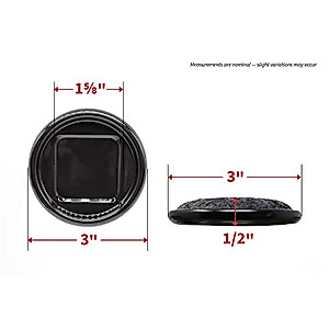 Shepherd Hardware 9092 2-1/2-Inch Carpet Base Furniture Cups, Brown, 4-Pack