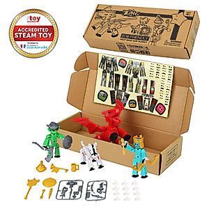 Zing StikBot Theme Pack Medieval Pack - Collectible Action Figures and Accessories, Stop Motion Animation, Ages 4 and Up (Pack A)