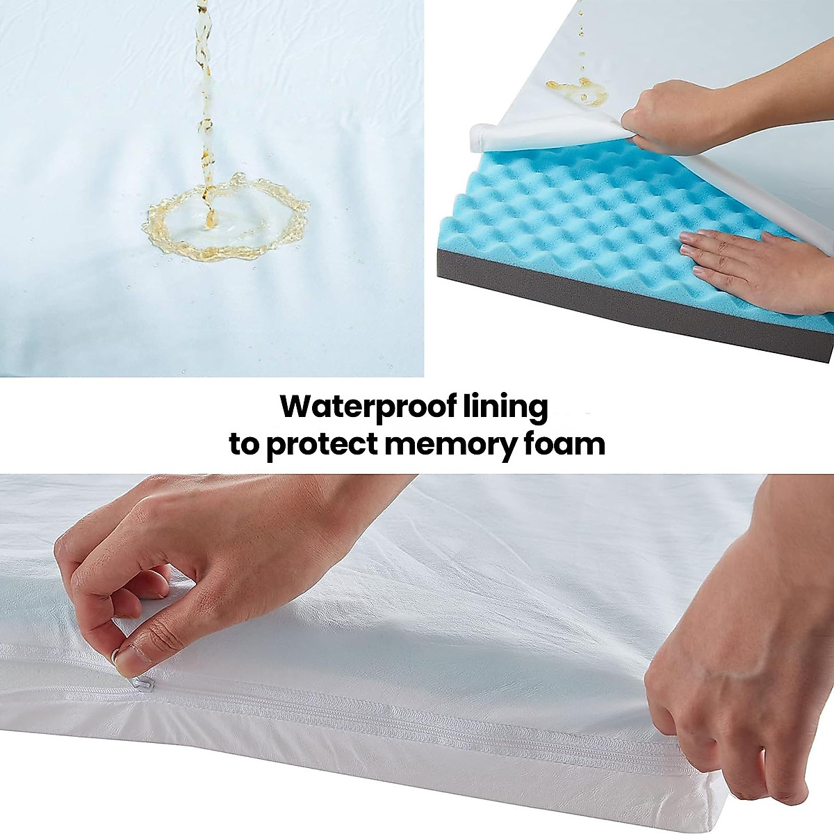 URGVANZ PET Cooling Dog Beds for Large Dogs, Orthopedic Memory Foam Dog Bed, Large Pet Beds with Washable Cover, Ideal for Arthritic Dogs Up to 65Lbs