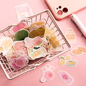PAGOW 160Pcs Cheese Yogurt Scrapbooking Stickers