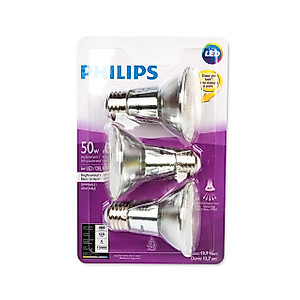 PHILIPS 467647 Led 50W PAR20 Glass Bright White (3000K)-3 Pack