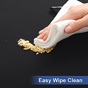 homing 2 Pack Rectangle Table Cloth, Waterproof Polyester Elastic Fitted Tablecloth Fits for 6 Foot Folding Tables, Washable Table Protector for Picnic, Camping, Outdoor, Black