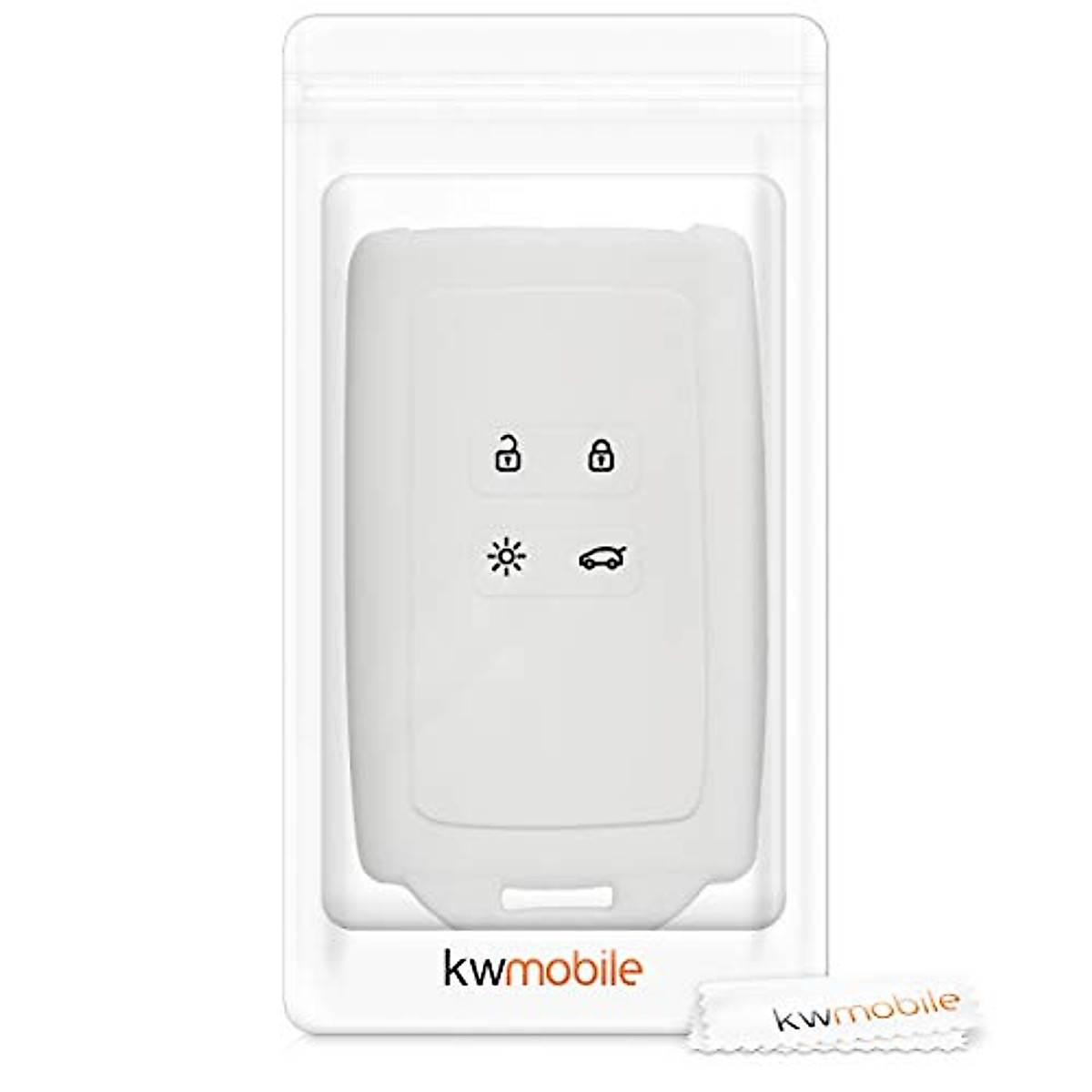 kwmobile Key Cover Compatible with Renault - White