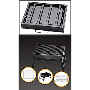 Charcoal Grill Barbecue Portable Grill, Stainless Steel Folding BBQ Grill Tabletop Outdoor Camping Picnic Burner
