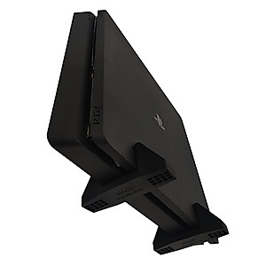 Vertical Stand for PS4 Slim Playstation 4 Slim Silicone Feet Stand Steady Base Mouse Non-Slip Enough Space for Cooling, Black