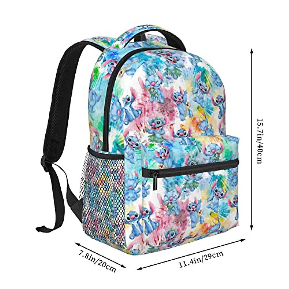 Eidolon Artsy Stitch Backpack Girl's Boy's 16 Inch Lightweight Casual Double Strap Shoulder School Bookbag Water Resistant Fits Laptop