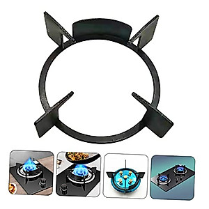 OSALADI 2 Pcs Gas Stove Bracket Shelf Holders Stand Stove Rack Gas Burner Shelving Brackets Wok Support Rack Kitchen Stove Accessory Stove Pot Rack Milk Pan Stand Gas Stoves Black