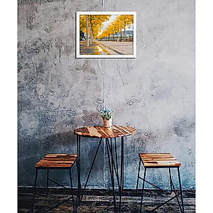 Golden State Art, Solid Wood 16x20 Wooden Picture Frame - for 16x20 Photos, 1-1/4-Inch Wide with Real Glass - Horizontal and Vertical Wall Display, Great for Engagement, Wedding, White, 1 Pack