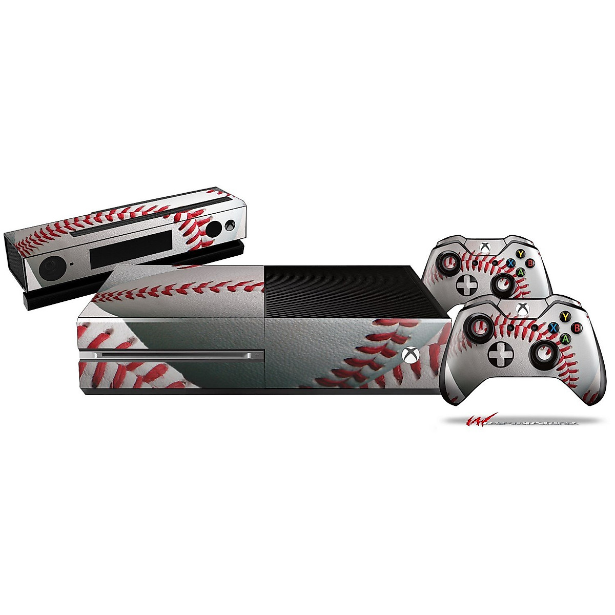 Baseball - Holiday Bundle WraptorSkinz Decal Style Vinyl Skin Wrap compatible with XBOX One Original Console, Kinect and 2 Controllers (GAMING SYSTEM NOT INCLUDED)