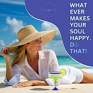 AGAVE'S GLASSWARE Margarita Glasses Set of 4 (16 oz) Gift Box – Cobalt Blue Rim Margarita Glass, Handmade, Mexican Glassware, Cocktail Glasses, Coupe Glasses (Cobalt Blue Rim).