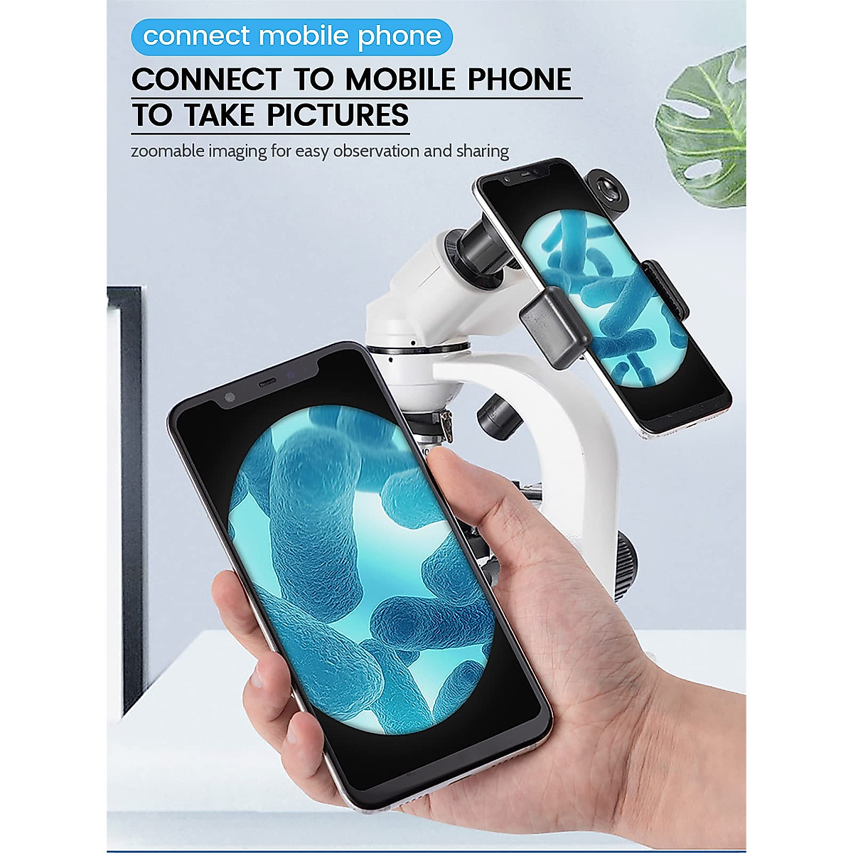 Crspexil Compound Binocular Microscopes 40X-2000X with Microscope Prepared Slides 30p,for Kids Students Adults, Microscope Accessories, Wire Camera Shutter, for School Laboratory Home Education