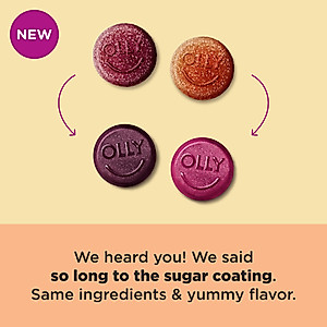 OLLY Kid's Multivitamin + Probiotic Gummy, Vitamins A, C, D, E, B, Zinc, Digestive Support, Chewable Supplement, Berry Flavor, 60 Day Supply - 120 Count Pouch