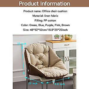 RUNLAIKEJI Office Chair Cushion,Non Slip seat Cushion with tie Straps,Semi-Enclosed one seat Cushion,Thickened and Soft Chair Cushion,Suitable for Dining Chairs,Office Chairs,Gaming Chairs,Armchair