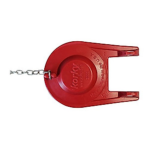 Korky Korky-2001TP 2001TP Universal Toilet Tank Flapper (3 Pack) -Easy to Install-Long Lasting All Rubber Seal-Made in USA, Red, 3 Count