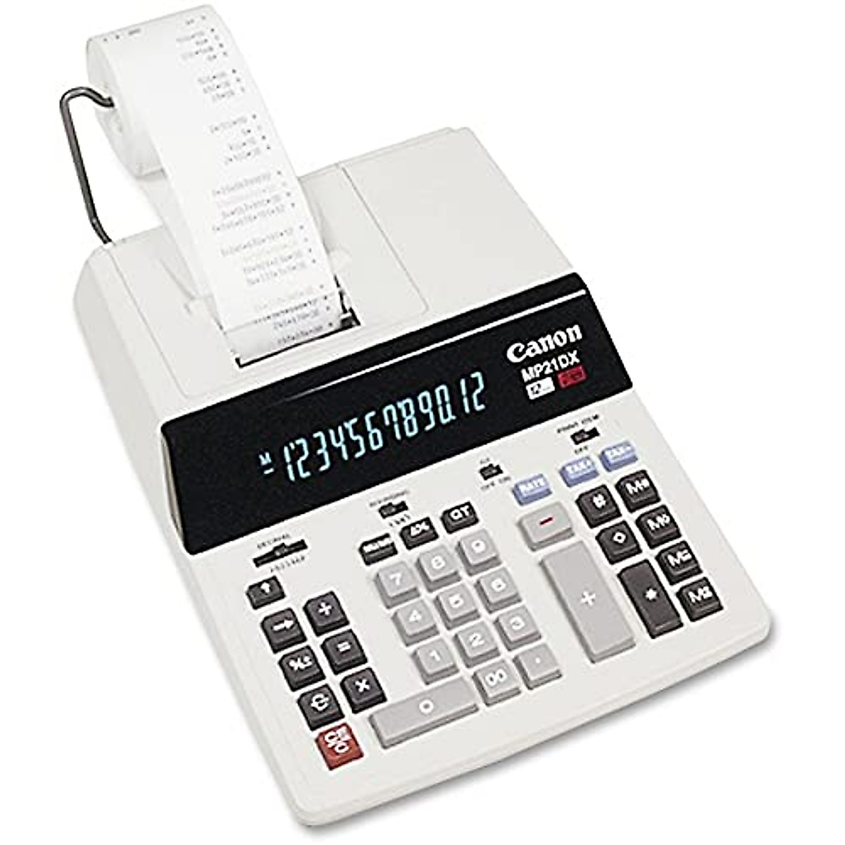 Canon CNMMP21DX Color Printing Calculator, AC Supply Powered, 3.7" x 9" x 12.2", White, 1 Each