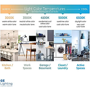 GE (6 Bulbs) Bright Cool White 26 watt Plug-in CFL G24d-3 Base, 6.7 inch, F26DX, 4100K Cool White Compact Fluorescent CFL Light Bulb