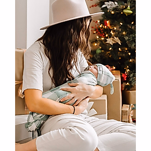 Large Premium Knit Baby Swaddle Receiving Blanket "Pine" by Copper Pearl