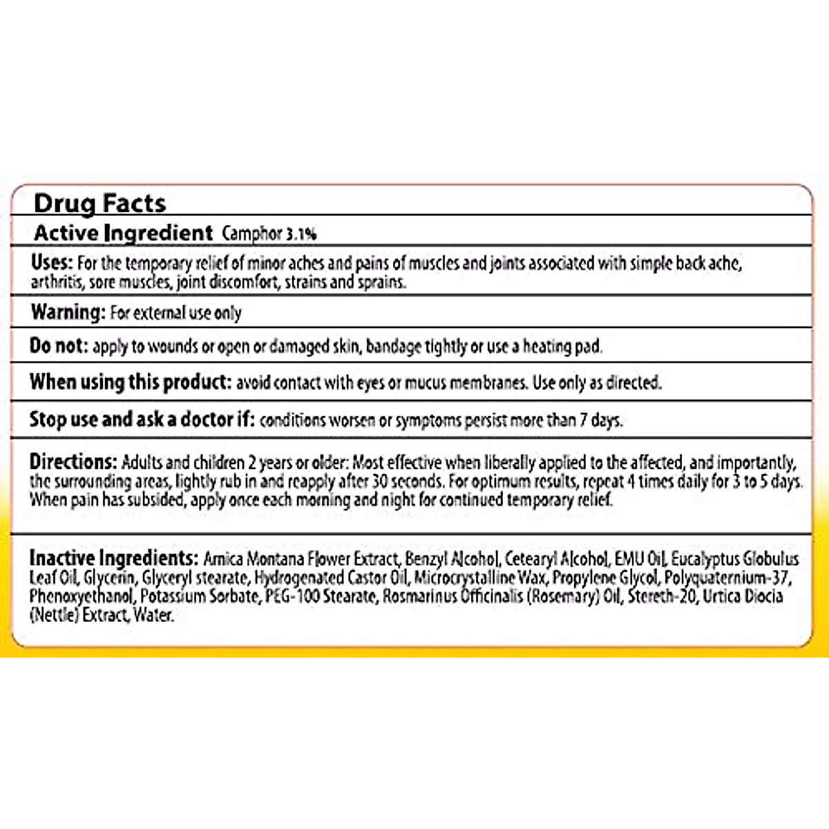 MaxRelief Arnica Montana Pain Cream - Advanced Formula for Deep Relief - Soothe Knee, Joint & Muscle Pain - Reduce Swelling, Joint Inflammation Fibromyalgia & Plantar Fasciitis Relief - Emu Oil 2oz