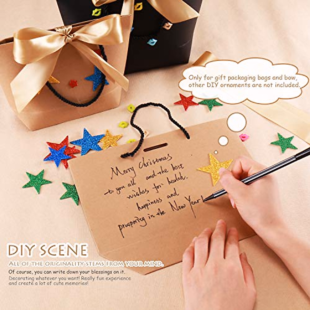 WantGor Gift Bags with Handles 10x7.5x3inch Paper Party Favor Bag Bulk with Bow Ribbon for Birthday Wedding/Bridesmaid Celebration Present Classrooms Holiday(Matte Black, Medium- 12 Pack)