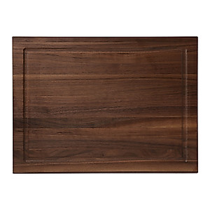 CONSDAN Black Walnut Butcher Block Cutting Board with Invisible Inner Handles, USA Grown Hardwood, 1" Thick, 20" L x 15" W