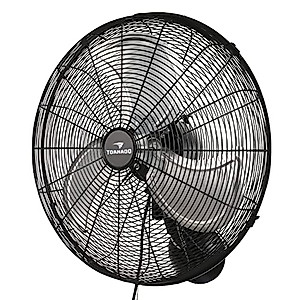 Tornado 20 Inch Pro Series High Velocity Oscillating Wall Mount Fan For Industrial, Commercial, Residential Use 3 Speed 5250 CFM UL Safety Listed