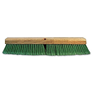 Boardwalk BWK20724 3 in. Flagged Recycled PET Plastic Bristles 24 in. Brush Floor Broom Head - Green