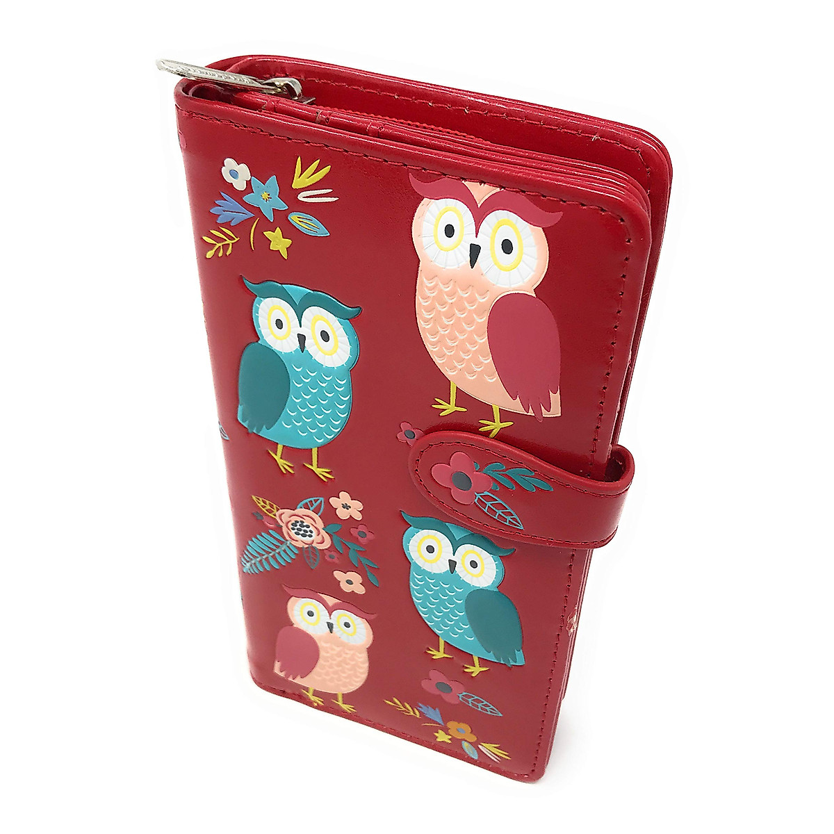 Owl Garden Large Women's Wallet Red
