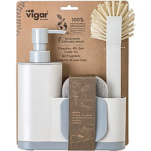 VIGAR 4 Piece Sink Set, Light Grey, Mediano