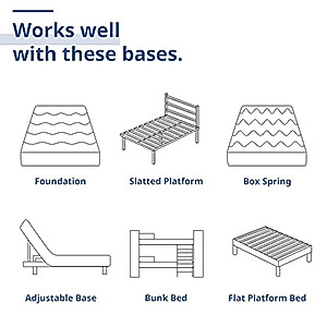 FONTOI Twin Size Mattress in a Box, 6 inch Mattresses Made in USA with Knit Cover for Kids Bed Single Size Daybed Individual Bunk, Cooling Gel Green Tea Memory Foam, Medium Firm