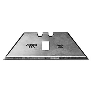 Accutec Pro Infinity Carbon Steel Utility Blades - 5-Pack - .025" Thick, 2-Notch Double Edge, SmartCoat Tech, Multi-Industry Use - USA Made - APBL-8007