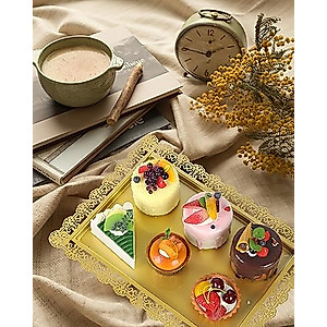 ZUMELER 5Pcs Gold Cake Stands Set Metal Round Cupcake Holder Cookies Dessert Display Plate Serving Tower Tray Platter with Handl for Baby Shower Wedding Birthday Party Decorating