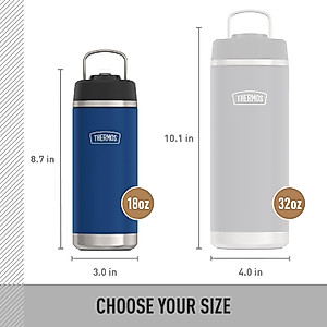 THERMOS ICON SERIES Insulated Water Bottle with Straw Lid - 18 Ounce, Seafoam - Stainless Steel Vacuum Insulated Water Bottle with Straw Lid