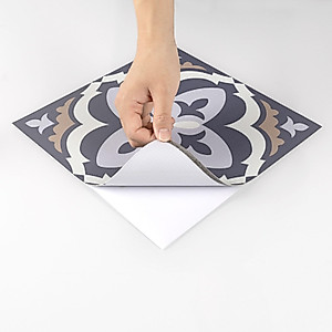 Alow Peel and Stick Floor Tile Waterproof, Floor Tile Easy to Paste, DIY Flooring and Widely Used for Kitchen Bedroom and More(11.8inX11.8inX0.03inX10PCS）