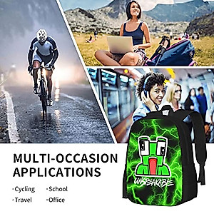 UZIAH Game 3D Printed Cartoon Backpack Teens 17 Inch Boys and Girls School Bookbag Travel Laptop Bag