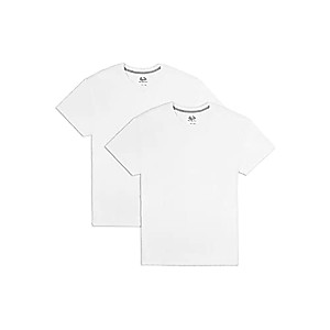 Fruit of the Loom Men's Eversoft Cotton T-Shirts (S-4XL), Crew-2 Pack-White, 4X-Large