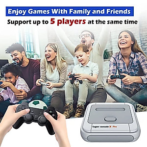 Kinhank Retro Game Console,Super Console X PRO Emulator Console with 65000+ Video Games,Video Game Console with 70+Emulator,Dual System,Game Consoles for 4K TV,5 Players,LAN/WiFi,Best Gifts for Men