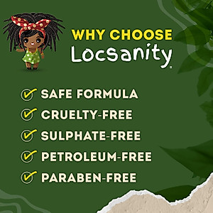 Locsanity Daily Moisturizing Spray for Dull, Dry Locs – Passion Fruit Hair and Scalp Moisturizer for Dreadlocks, Sisterlocks, Microlocks, Braids to Control Oil and Frizz (8 fl oz)