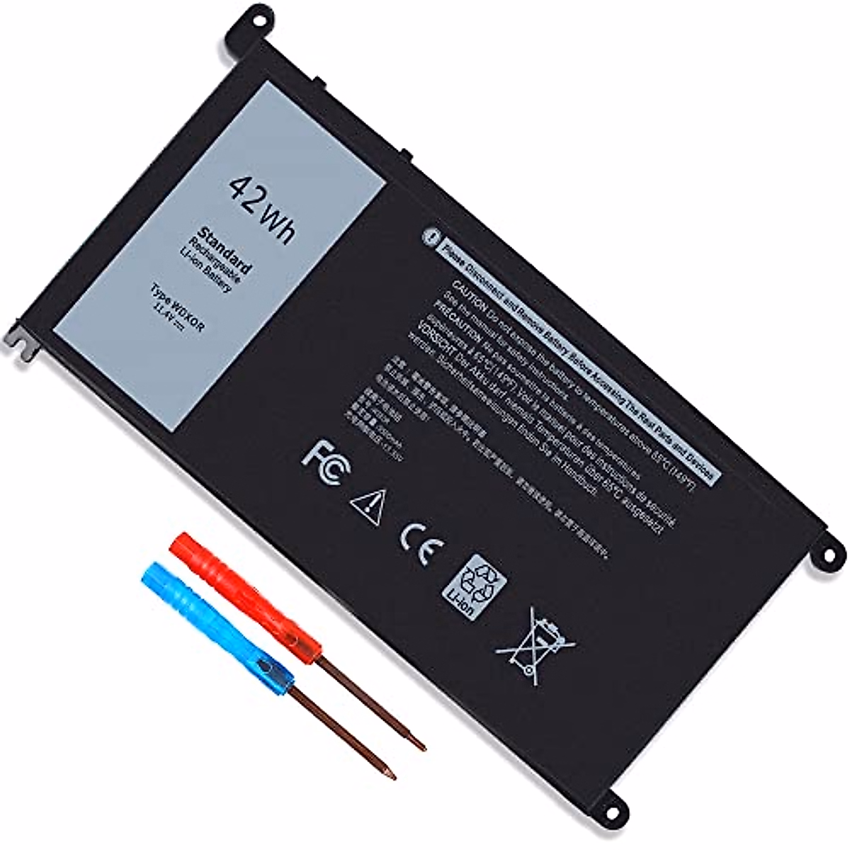 42WH WDX0R Battery for Dell Inspiron 15 5000 7000 5578 5565 5567 5568 5570 7579 7569 13 5378 5368 7375 7368 7378 17 5765 5767 5770 Latitude 3480 3580 3490 3590 Repalcement for P69G 3CRH3 CYMGM 11.4V