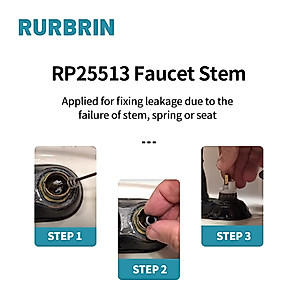 RP25513 Faucet Cartridge Stem Assembly Repair Kit Compatible with Most Delta Two-Handle Faucets, Come with RP4993 Seat & Spring,Fit for Lavatory Faucet (2 Pack)