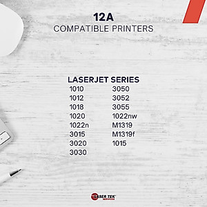 Laser Tek Services Compatible Toner Refill Kit Replacement for HP 12A Q2612A Works with HP Laserjet M1319 M1319f 1010 Printers (Black, 1 Pack) - 2,000 Pages