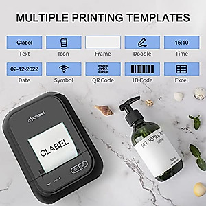 Label Maker Machine with Tape, CLABEL 220D Desktop Thermal Label Printer with USB Cabel,Support Windows, for Office Home