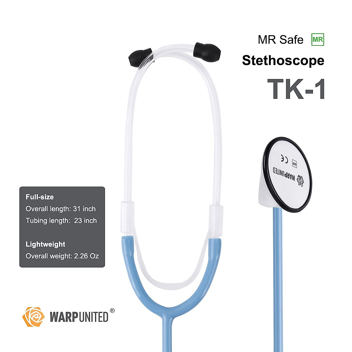 TK-1 Professional MR Safe Stethoscope Dual-Frequency Maya Blue