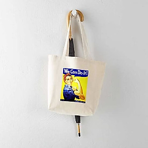 CafePress Rosie The Riveter Tote Bag Natural Canvas Tote Bag, Reusable Shopping Bag
