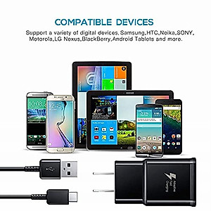 Samsung Adaptive Fast Charger kit ,with USB Type C Cable Compatible Samsung Galaxy S8/S8 Plus/S9/S9 Plus/S10/S10e/S20/S20+/S21/S21+/S21 Ultra/S22/S22+/S22 Ultra/Note 8/Note 9/Note 10/Note 20