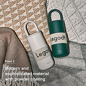 Odense Legodt Loop Tumbler 20oz with Lid and Handle - Insulated Tumbler with Leak-Resistant Lid - Double Stainless Steel Travel Coffee Mug, Water Bottle, Keeps Drinks Hot or Cold(Sweet Pumpkin)