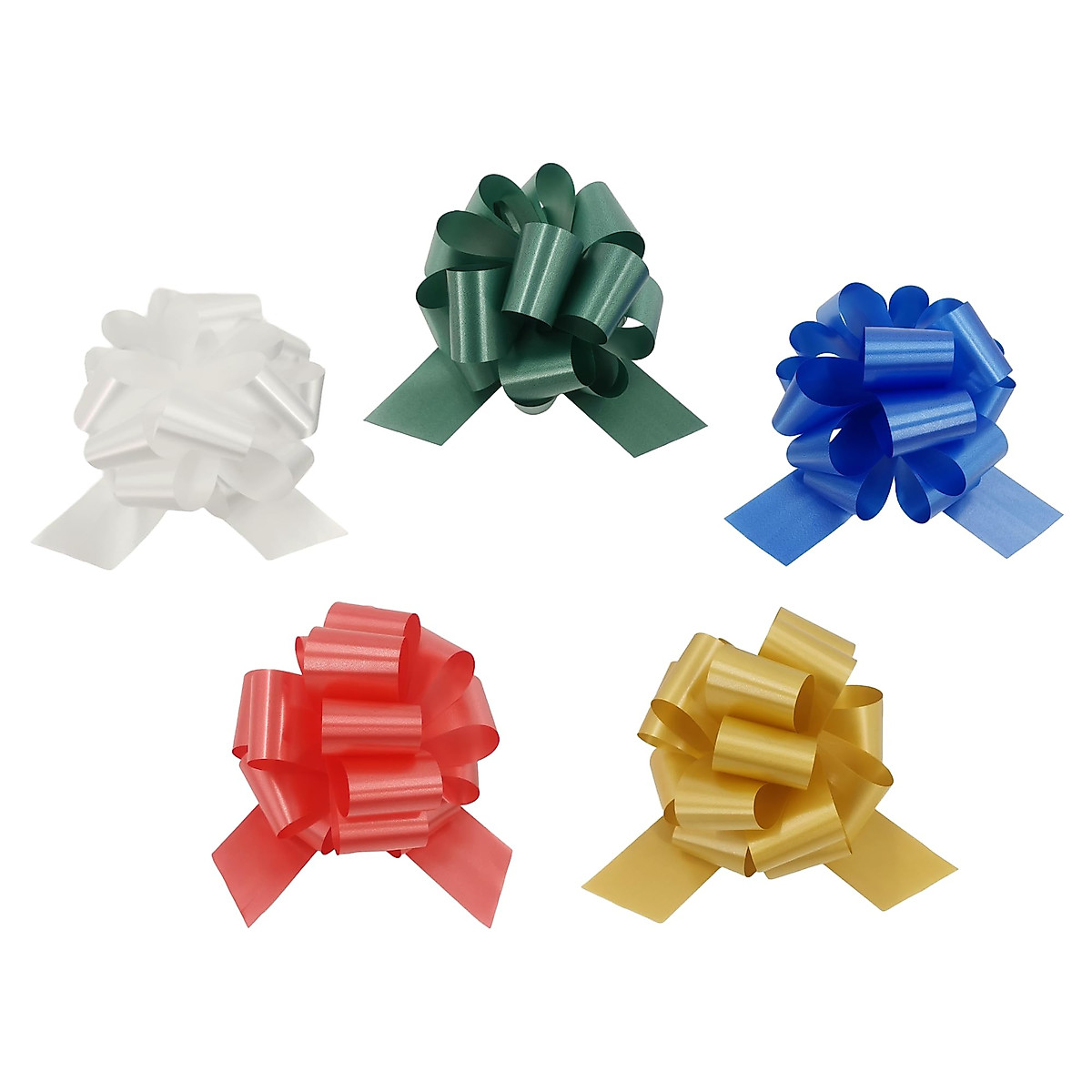 Wowfit Cello Bags with Gift Wrap Bows,10 CT 24x30 Clear Cellophane Bags wiht 6" Pull Bows Perfect for Gift Baskets, Presents, Weddings, Bridal/Baby Showers