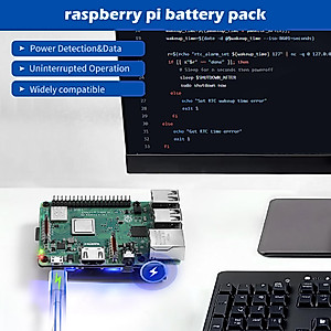 PiSugar S Plus Portable 5000 mAh UPS Lithium Battery Power Module Platform for Every Raspberry Pi 3B/3B+/4B Model Accessories handhold(Not Include Raspberry Pi)