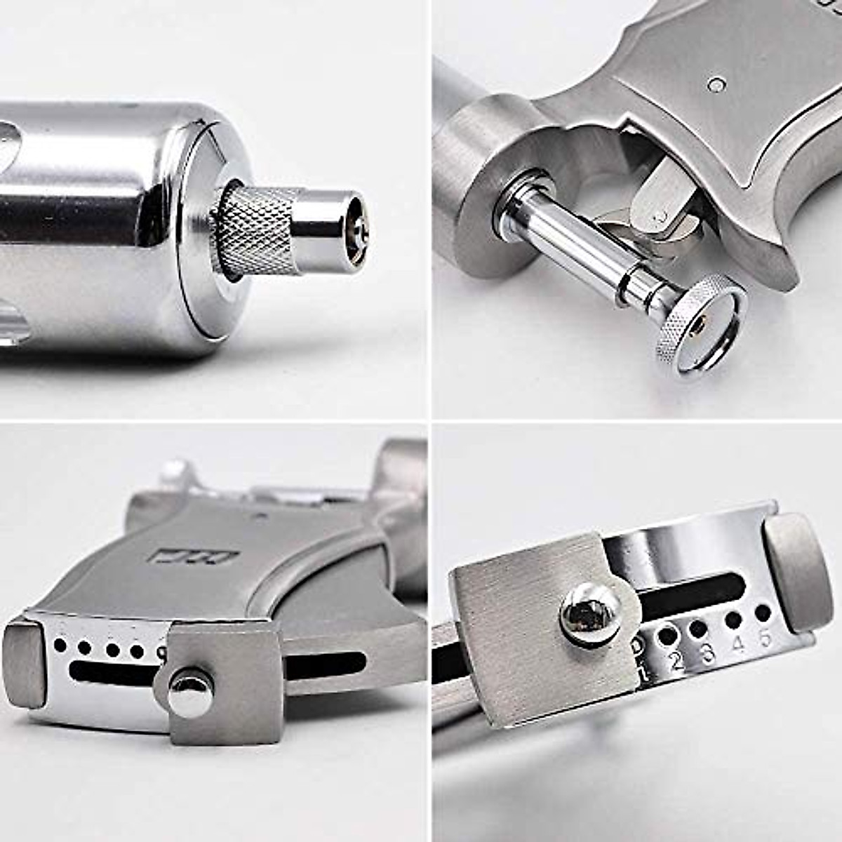 BZZBZZ Animals Injector 50ml Continuous Livestock Syringe Semi Automatic Stainless Steel Vaccination Gun Adjustable for Horse Sheep Cattle Pig Farm Equipments