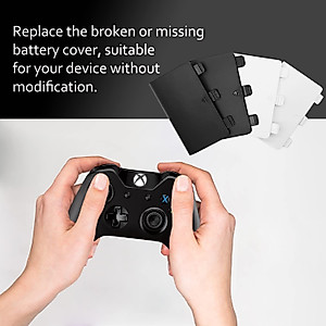 KELIFANG Replacement Battery Cover Door Compatible with Xbox One, One S, One X Controller, Battery Back Shell Repair Part Compatible with Xbox Wireless Controller (4 Pack, Black)