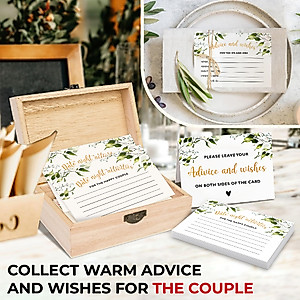 STOFINITY Advice and Wishes for The Mr and Mrs - Wedding Advice Cards for Bridal Shower Decorations, Bridal Shower Advice Cards for Bride and Groom, Bridal Shower Games Advice and Well Wishes Box